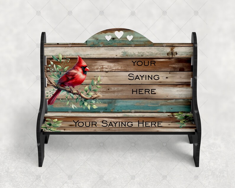 Cardinal Memory Bench Design, PNG Digital Download - Etsy