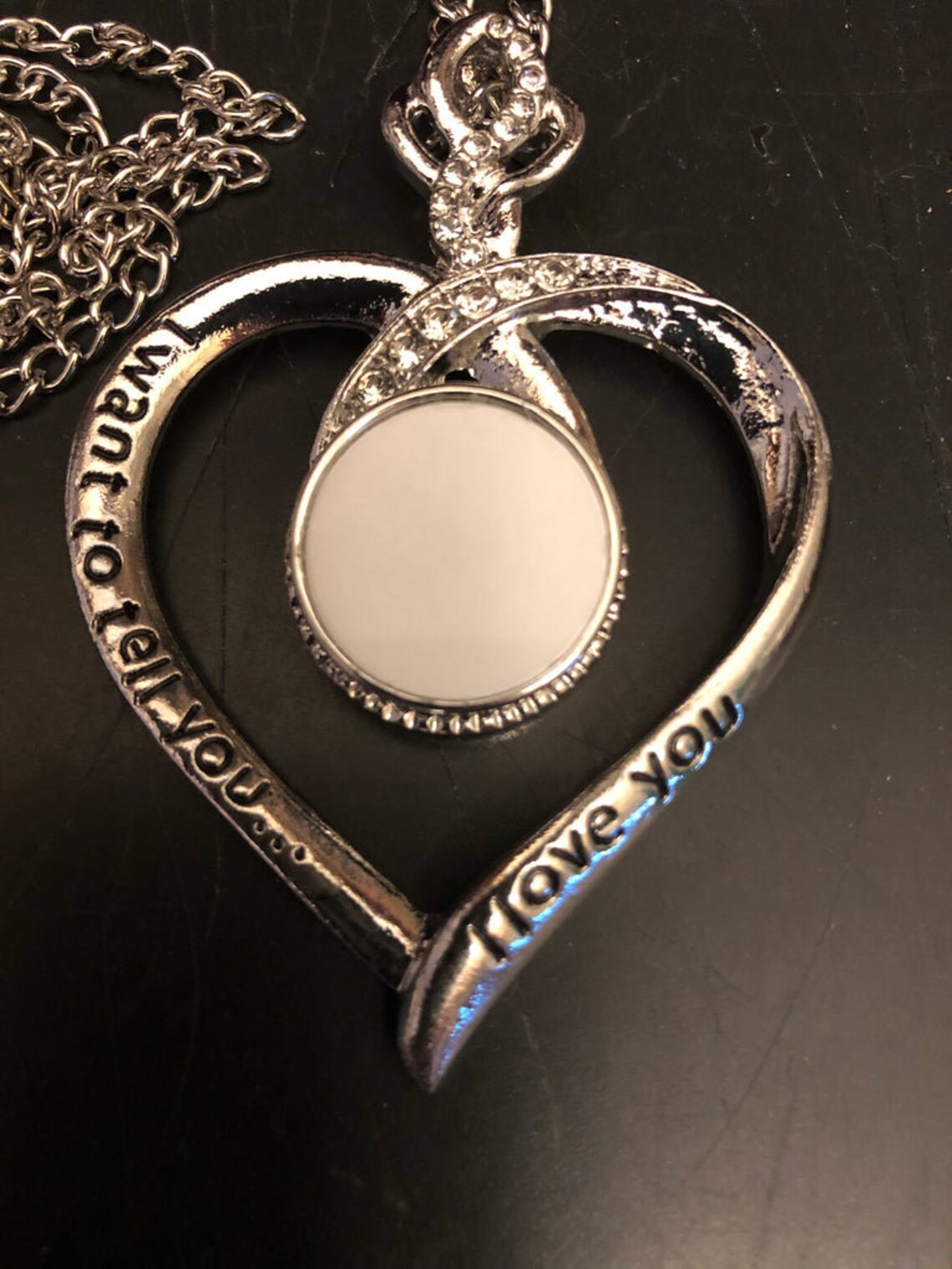 Sublimation I LOVE YOU Heart Snap Necklace, Sublimation Heart Necklace ...