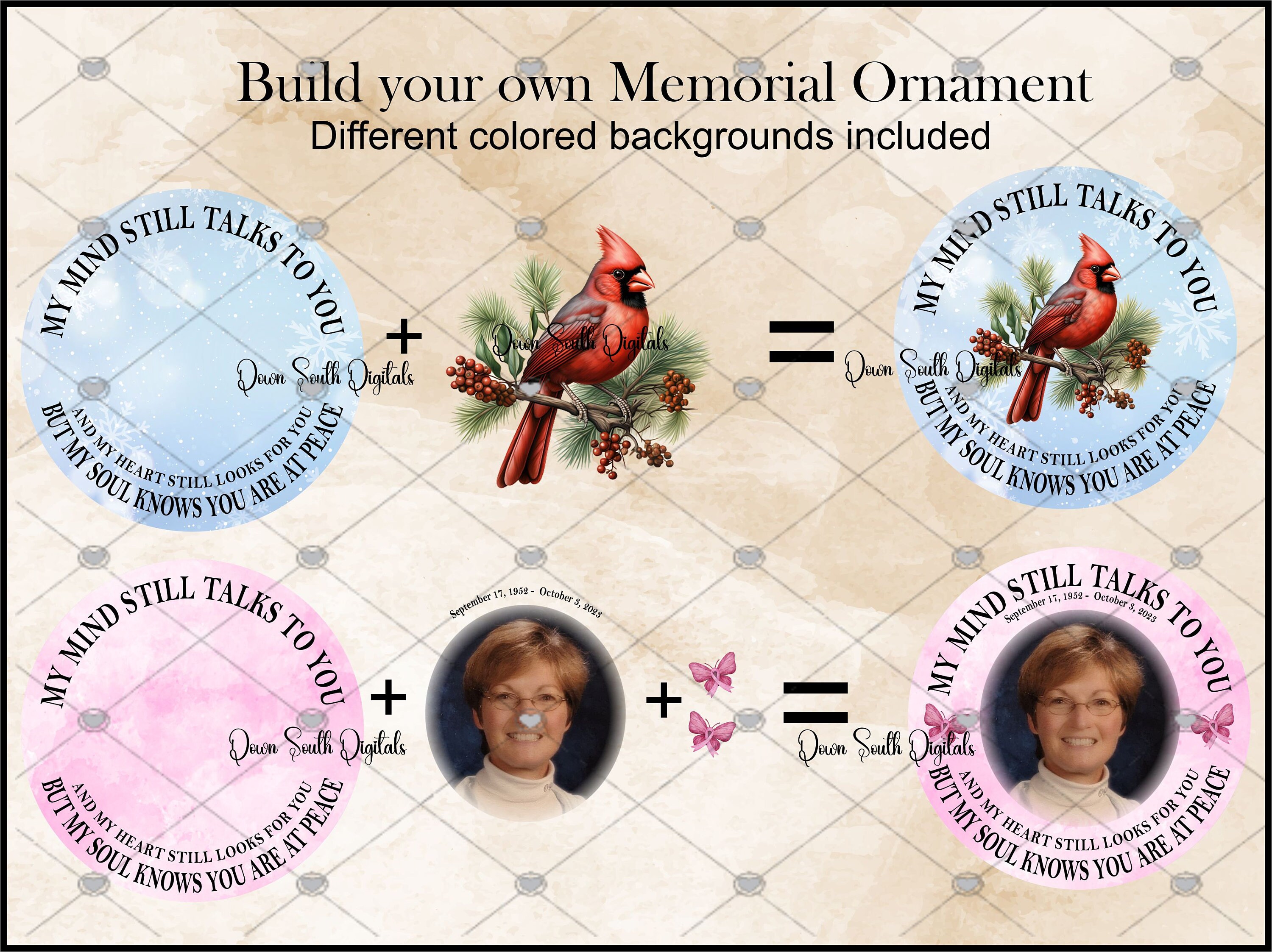 Memorial Ornament Sublimation Design, Digital Download, PNG Design ...