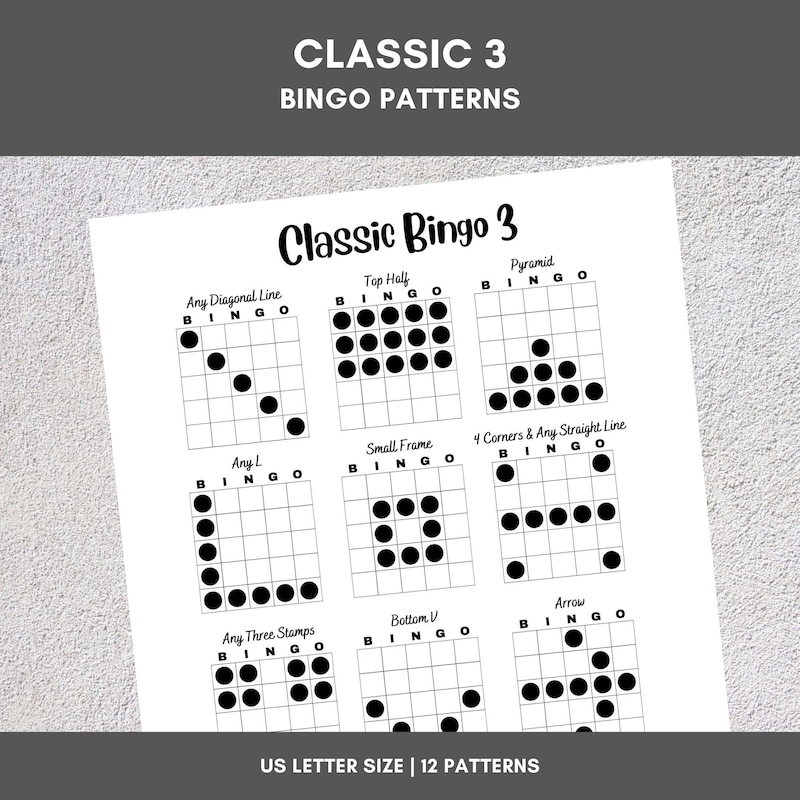Free Bingo Patterns - Etsy