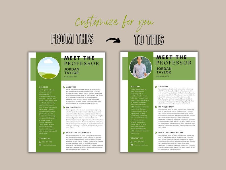 Meet the Professor Meet the Teacher Professor Template - Etsy