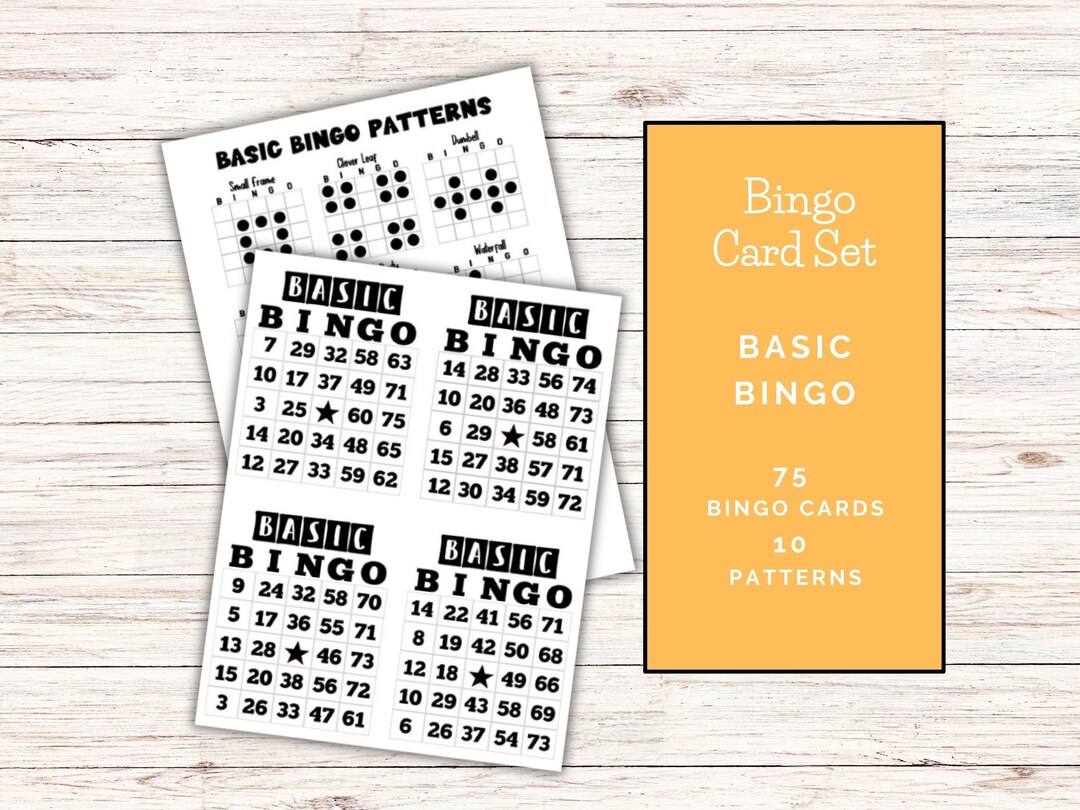 Basic 75 Card Bingo Card Set | Basic Bingo Card Set | Classic Patterns ...