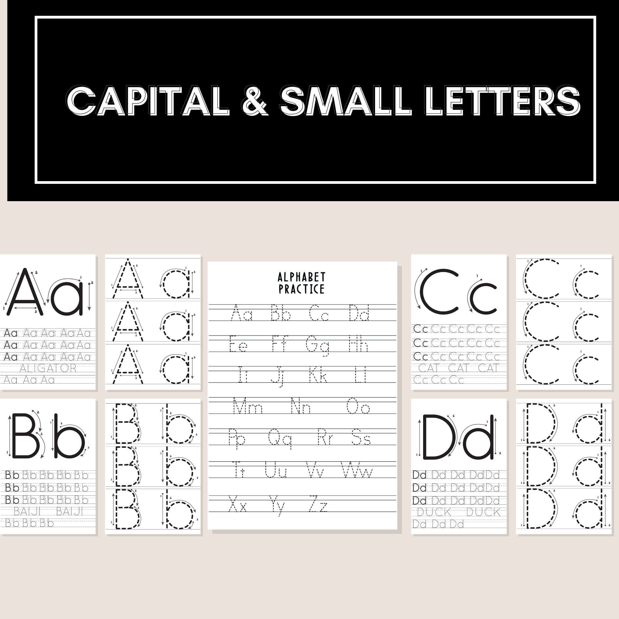 Alphabet Practice Sheets Letter Tracing Worksheets Alphabet Writing ...