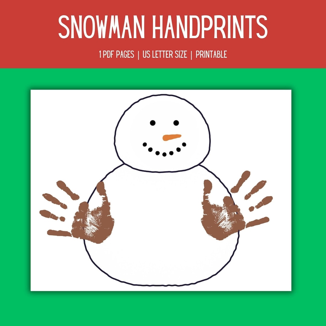 Snowman Handprint Craft, Snowman Craft, Christmas Craft, Christmas Art ...