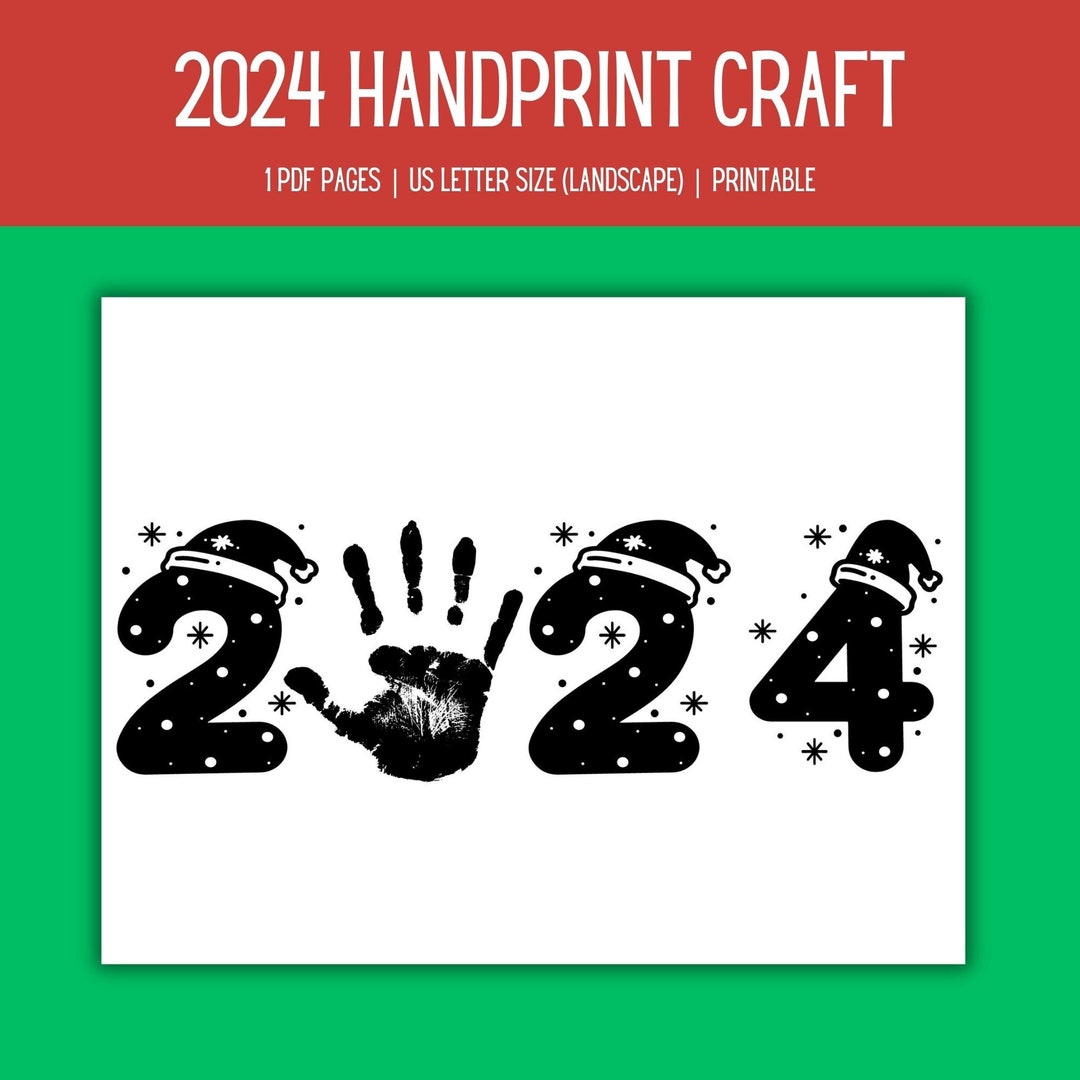 2024 Handprint Craft, New Year Craft, Christmas Craft, Christmas Art ...