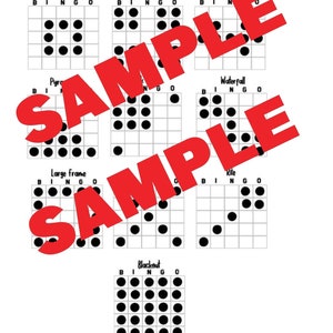 Bingo Card Set Basic Bingo Card Set With Fun Patterns - Etsy