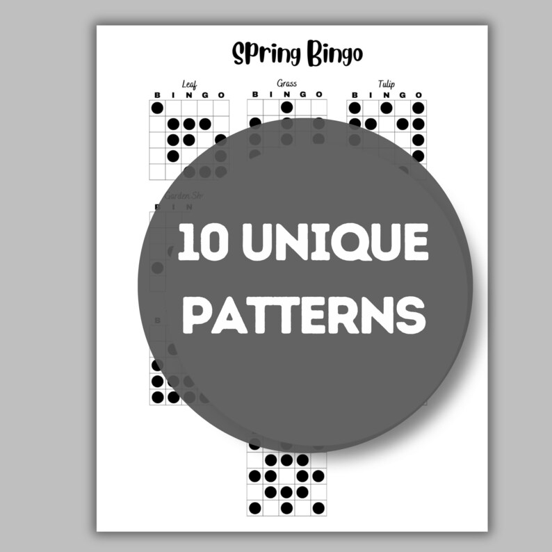 Bingo Patterns | Spring Bingo | Printable Bingo Games | Bingo Game ...