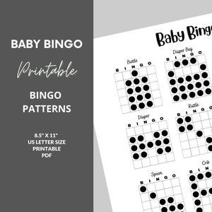 Bingo Patterns | Baby Bingo | Printable Bingo Games | Bingo Game ...