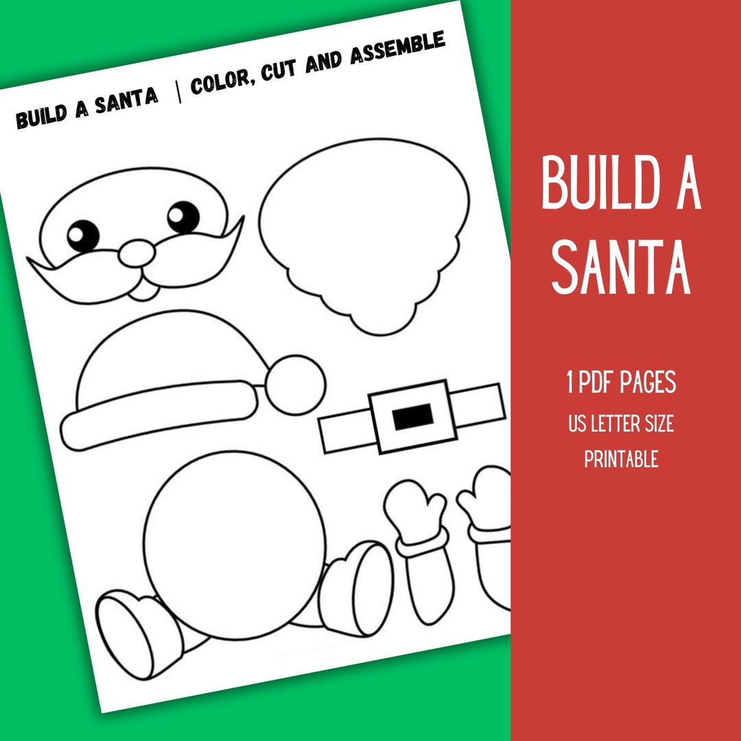 Build A Santa, Christmas Craft, Build a Santa Printable Craft ...