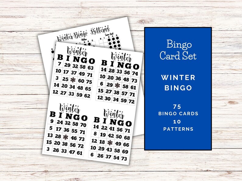 Winter Bingo Card Set Printable Winter Bingo Card Set 75 Card Printable ...