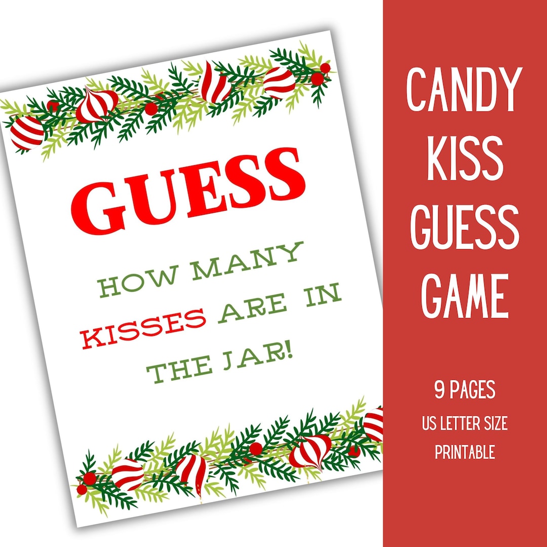 Guess How Many Game Guessing Game Candy Guessing Game Christmas Candy ...