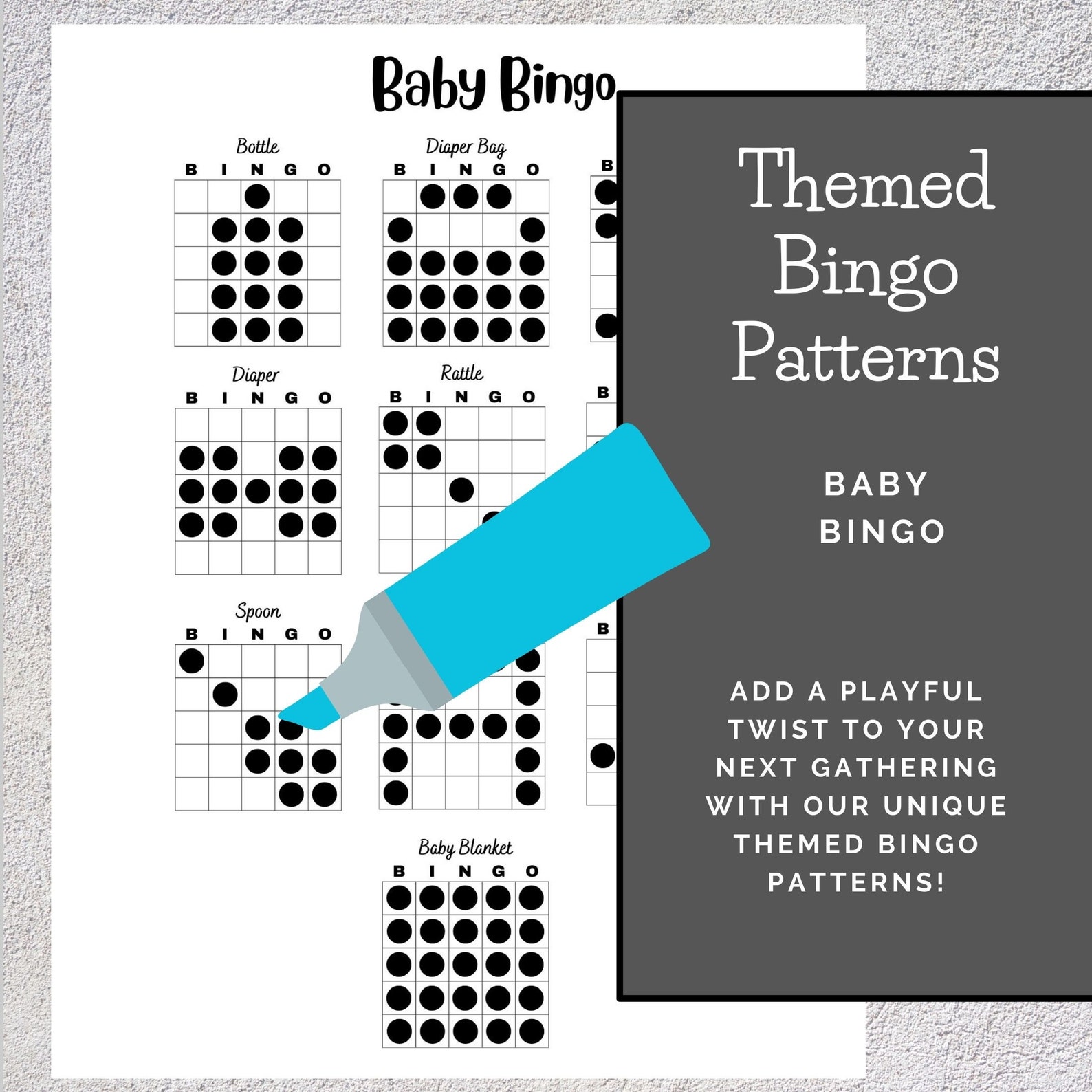 Bingo Patterns | Baby Bingo | Printable Bingo Games | Bingo Game ...