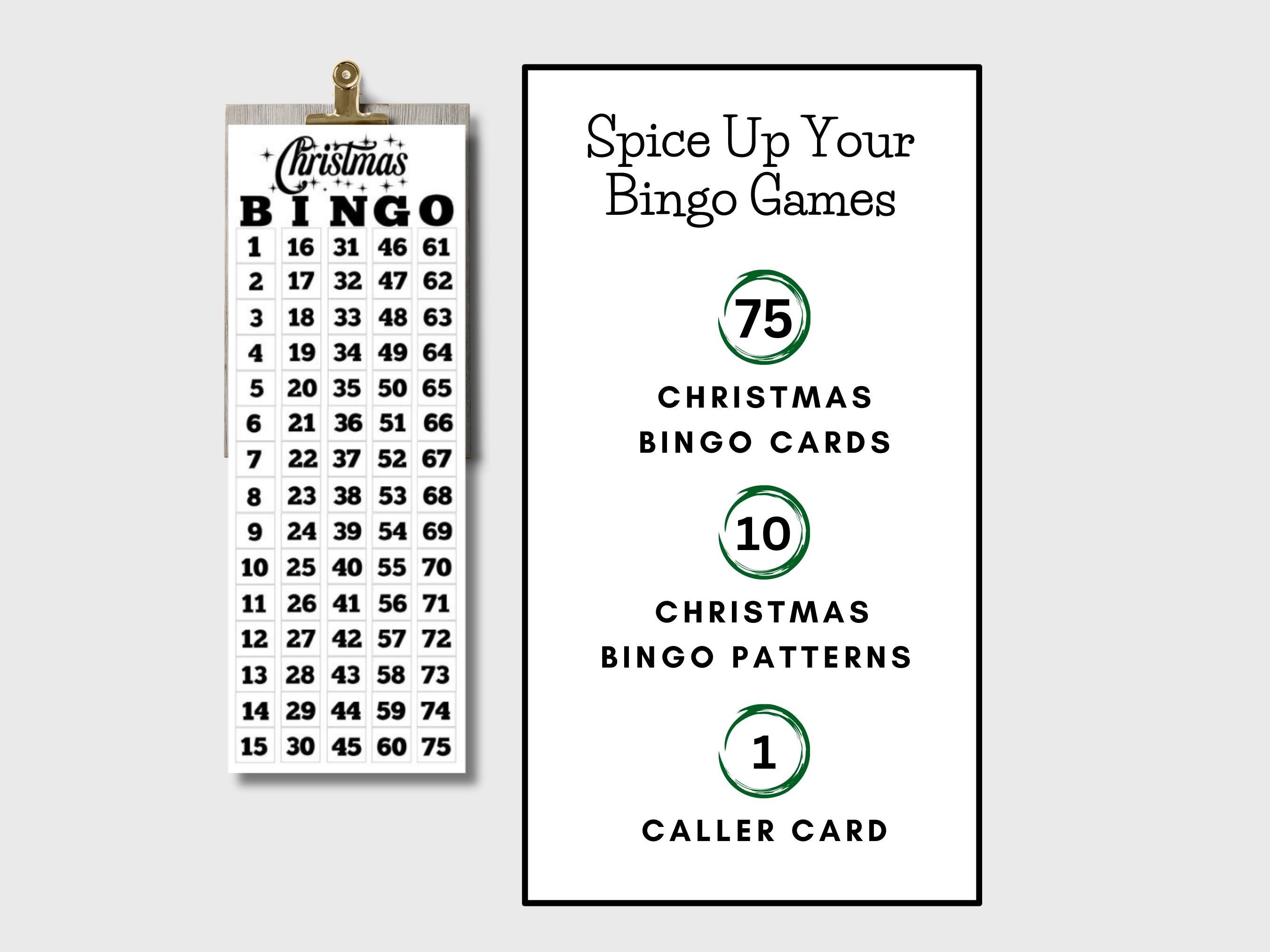Christmas Bingo Card Set 75 Card Bingo Card Set Christmas Bingo ...