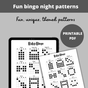 Bingo Patterns | Baby Bingo | Printable Bingo Games | Bingo Game ...