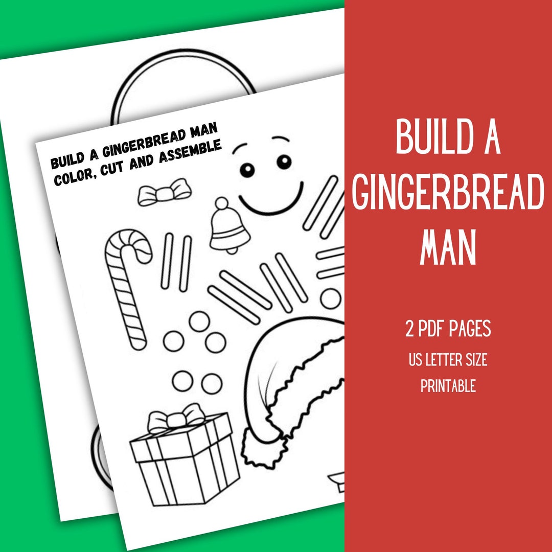 Build A Gingerbread Man, Christmas Craft, Build a Gingerbread Man ...