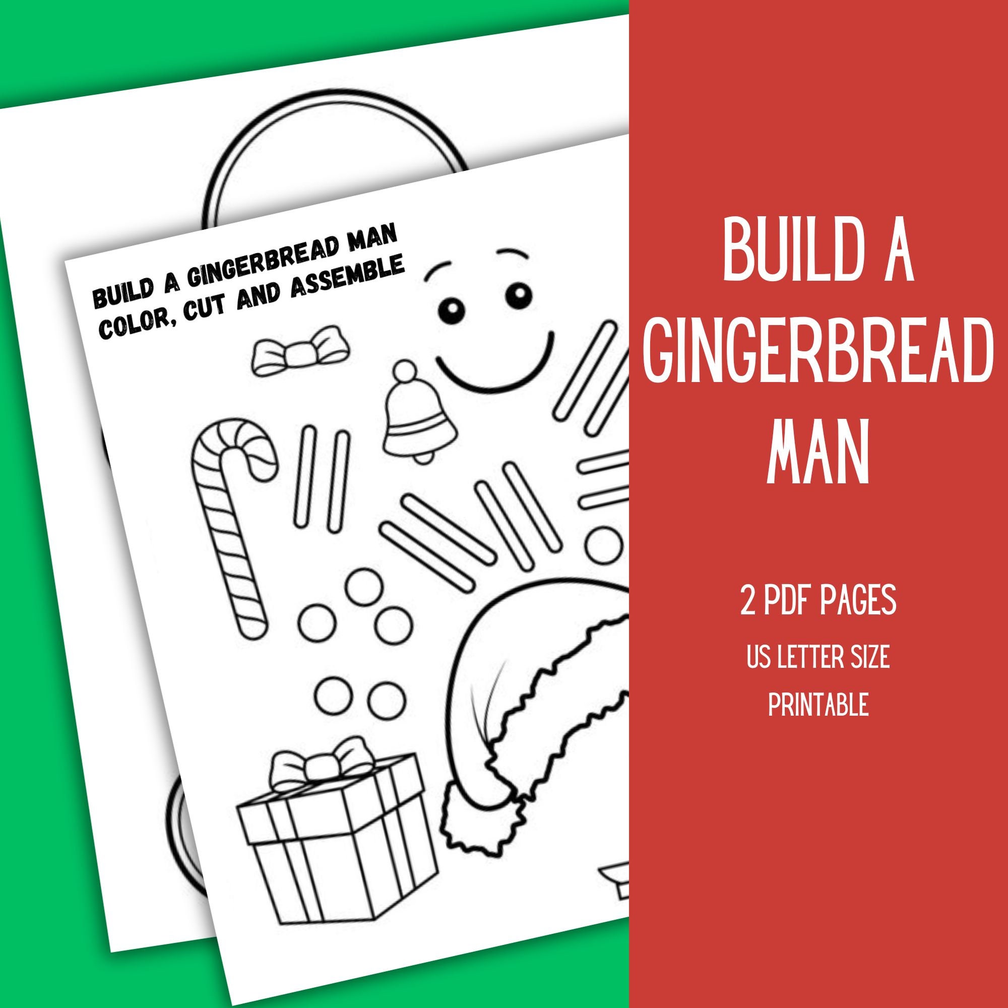 Build A Gingerbread Man, Christmas Craft, Build a Gingerbread Man ...