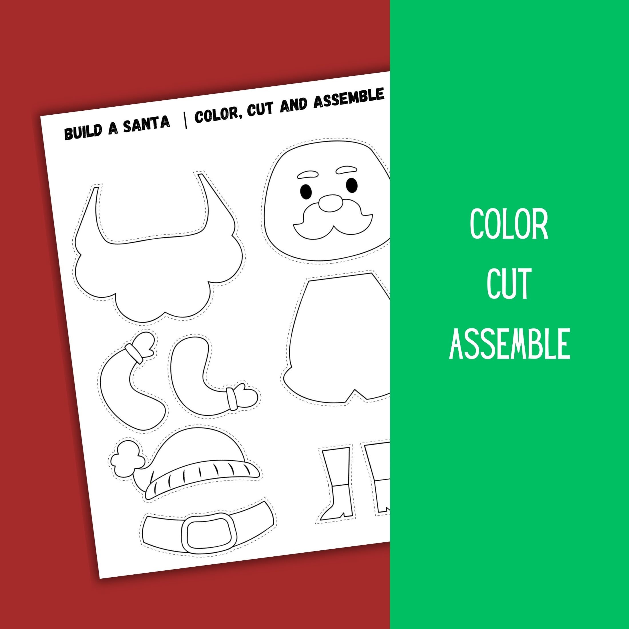 Build A Santa, Christmas Craft, Build a Santa Printable Craft ...