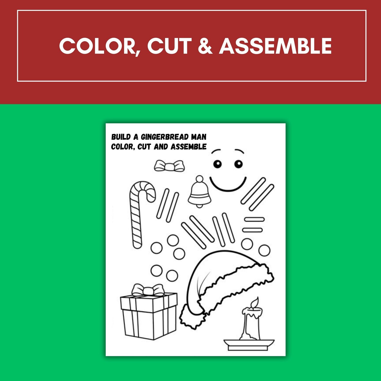 Build A Gingerbread Man, Christmas Craft, Build a Gingerbread Man ...