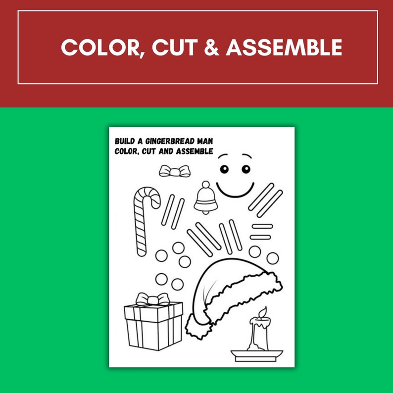 Build A Gingerbread Man, Christmas Craft, Build a Gingerbread Man ...