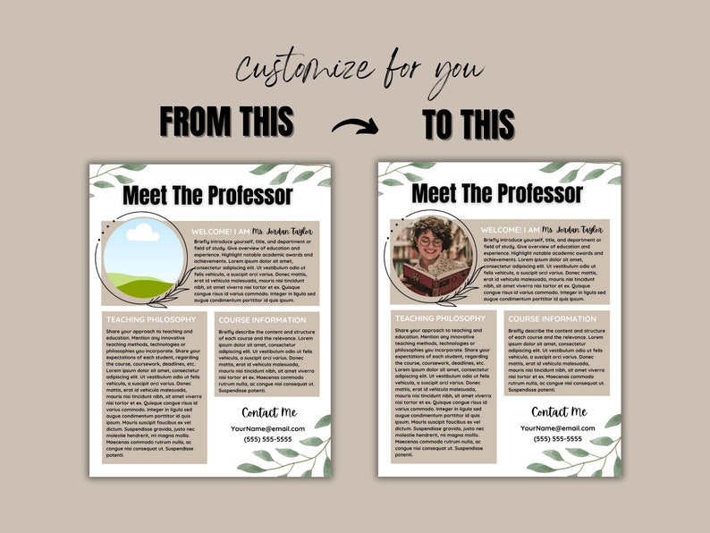Meet the Professor Meet the Teacher Professor Template - Etsy