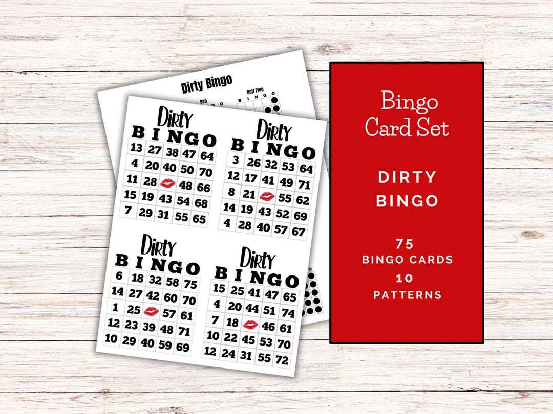 Printable 75 Card Bingo Card Set | Dirty Naughty Sexy Adult ...