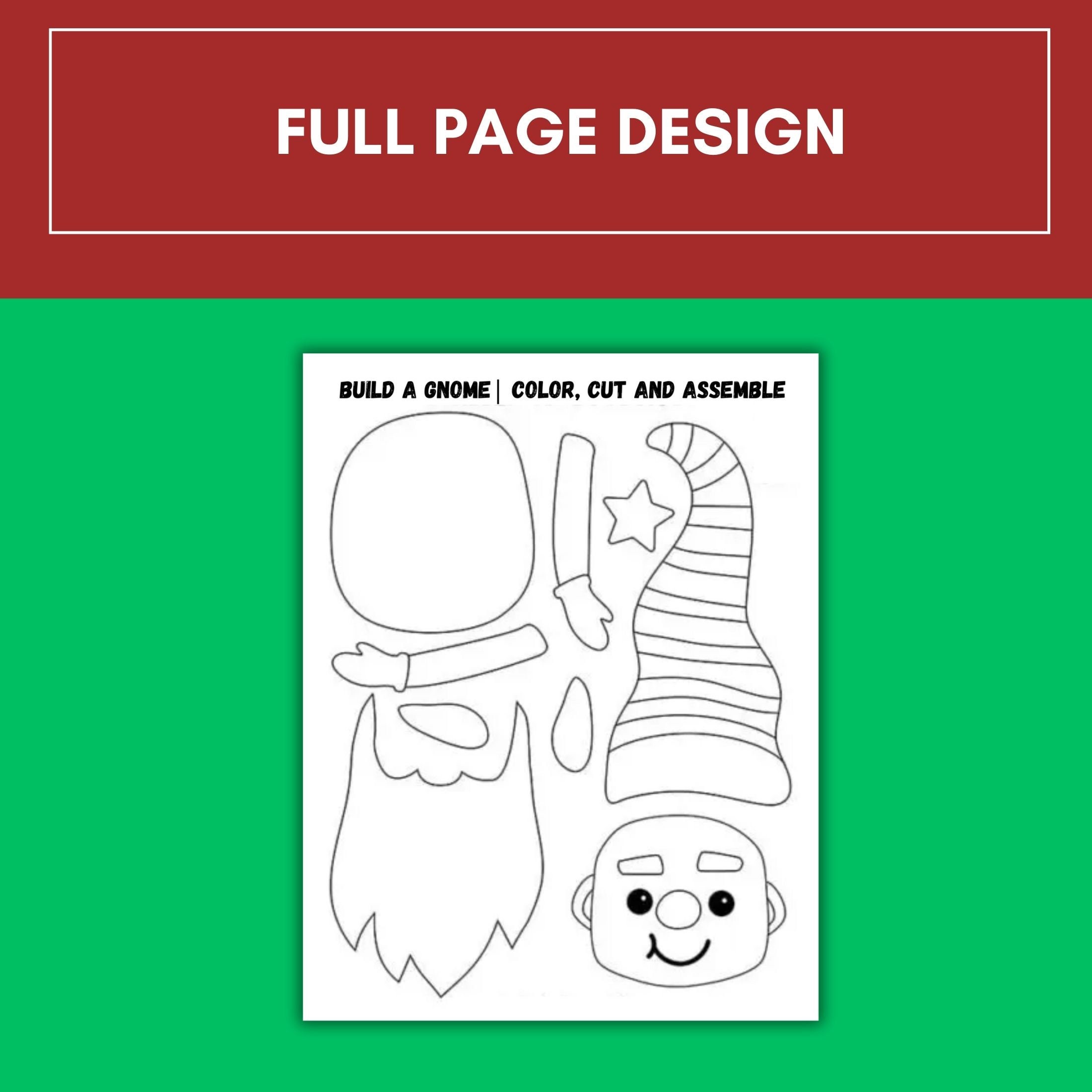 Build A Gnome, Christmas Craft, Build a Gnome Printable Craft ...
