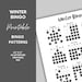 Bingo Patterns Winter Bingo Printable Bingo Games Bingo Game Patterns ...