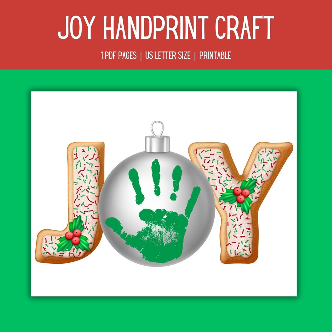 Joy Handprint Craft, Christmas Craft, Handprint Art, Christmas Activity ...