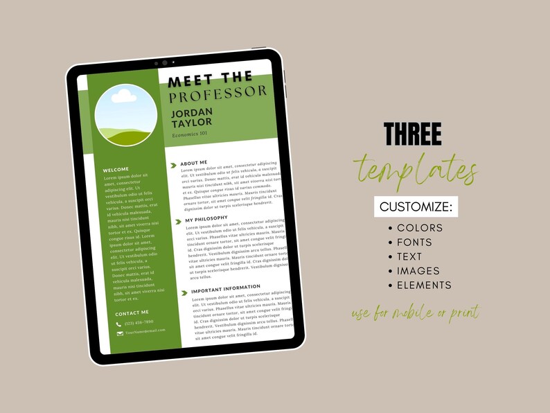 Meet the Professor Meet the Teacher Professor Template - Etsy