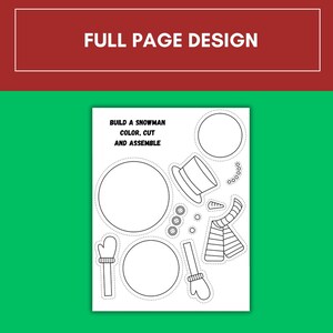Build A Snowman, Christmas Craft, Build a Snowman Printable Craft ...