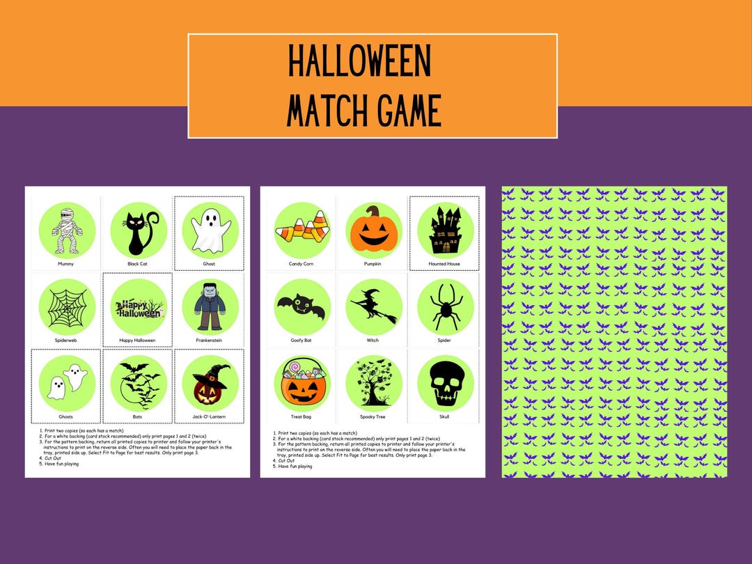 Halloween Match Game | Halloween Memory Game | Children's Halloween ...