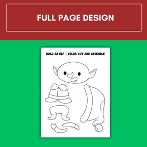 Build A Elf, Christmas Craft, Build a Elf Printable Craft, Christmas ...