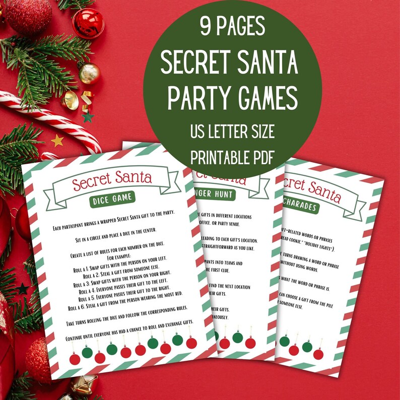 Secret Santa Party Games | Secret Santa Party | Secret Santa Reveal ...