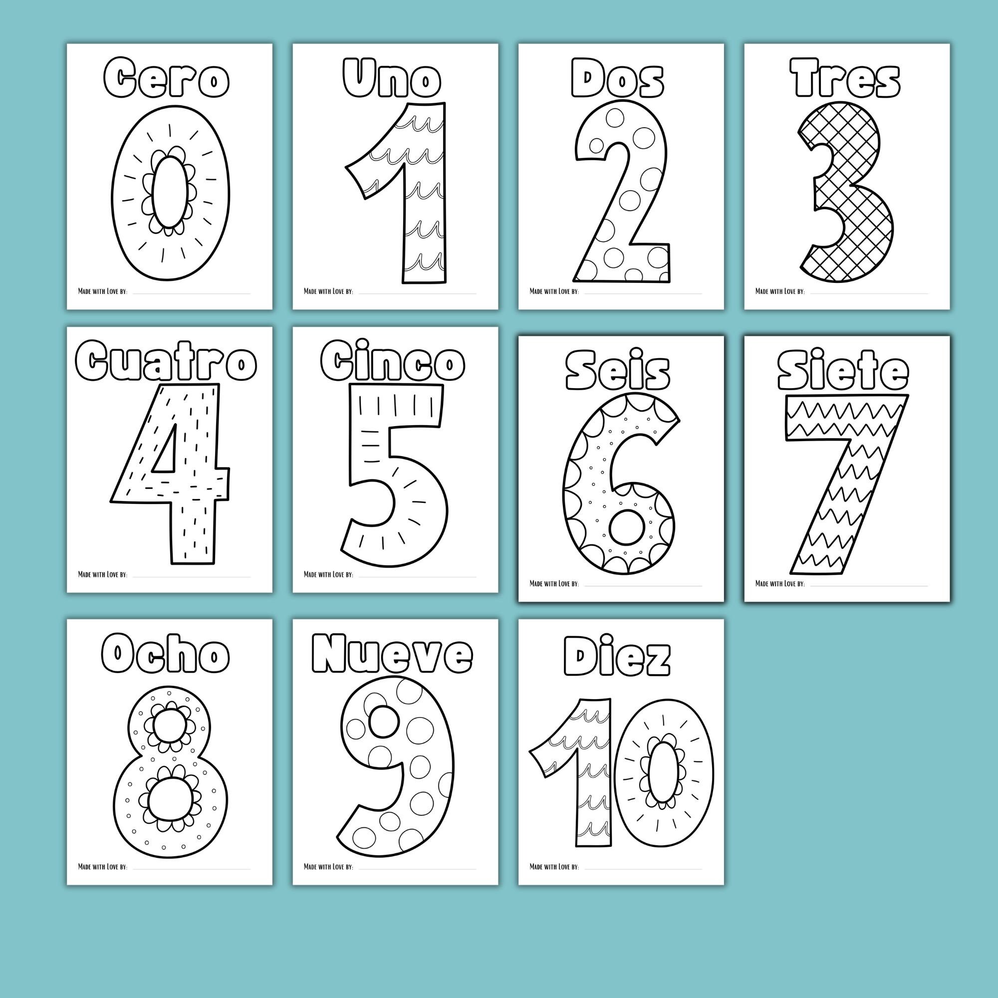 Baby's First Book of Numbers Baby Shower Coloring Book Sheet Pages ...