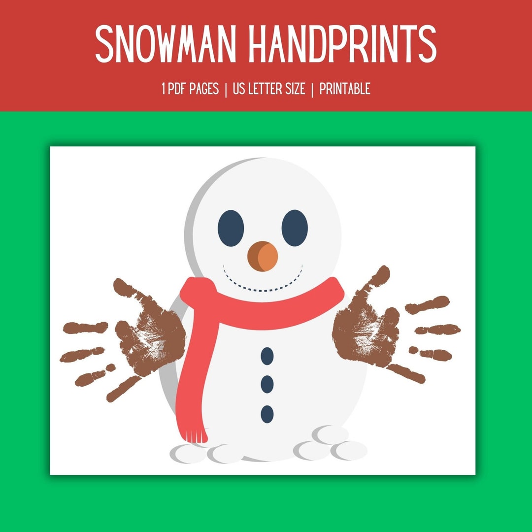 Snowman Handprint Craft, Snowman Craft, Christmas Craft, Christmas Art ...