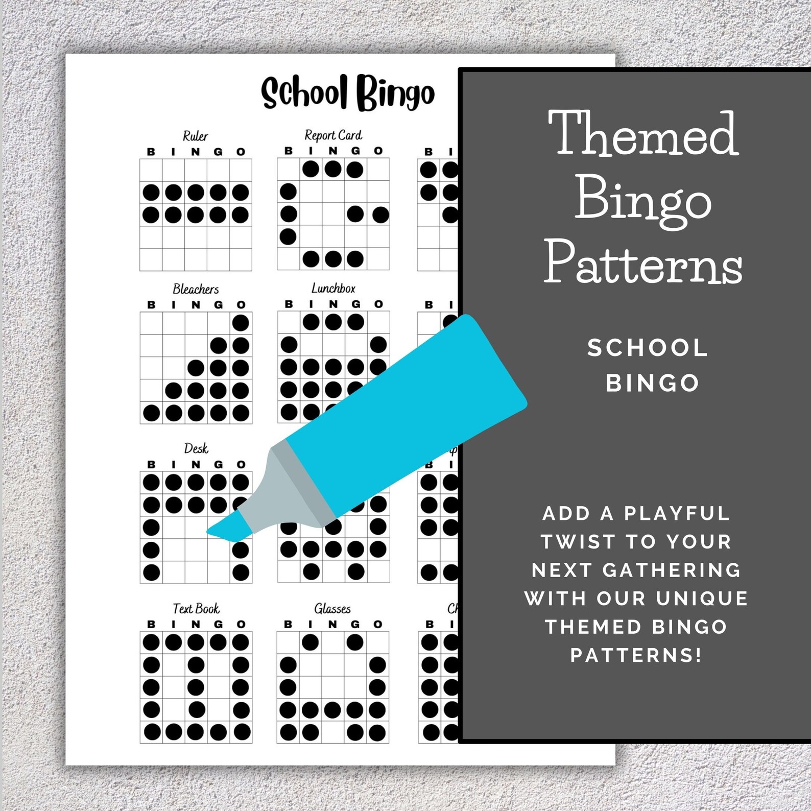 Bingo Patterns | School Bingo | Printable Bingo Games | Bingo Game ...