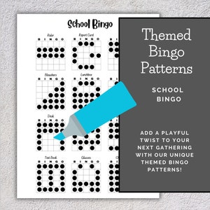 Bingo Patterns | School Bingo | Printable Bingo Games | Bingo Game ...