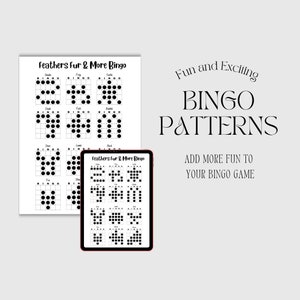 Bingo Patterns | Feathers Fur and More Bingo | Printable Bingo Games ...