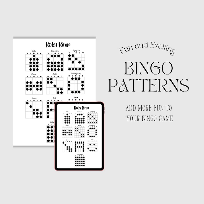 Bingo Patterns | Baby Bingo | Printable Bingo Games | Bingo Game ...