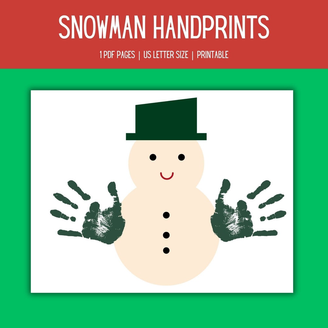 Snowman Handprint Craft, Snowman Craft, Christmas Craft, Christmas Art ...