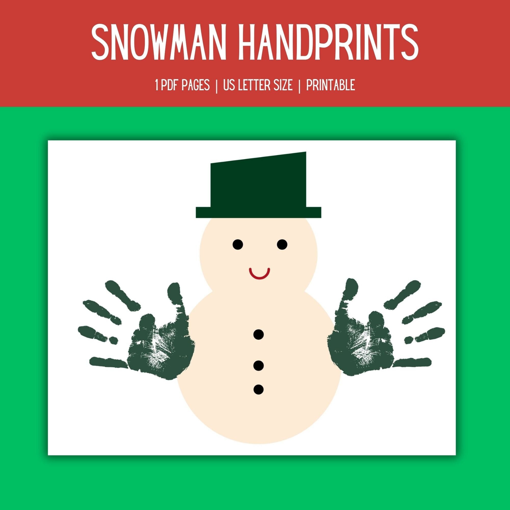 Snowman Handprint Craft, Snowman Craft, Christmas Craft, Christmas Art ...