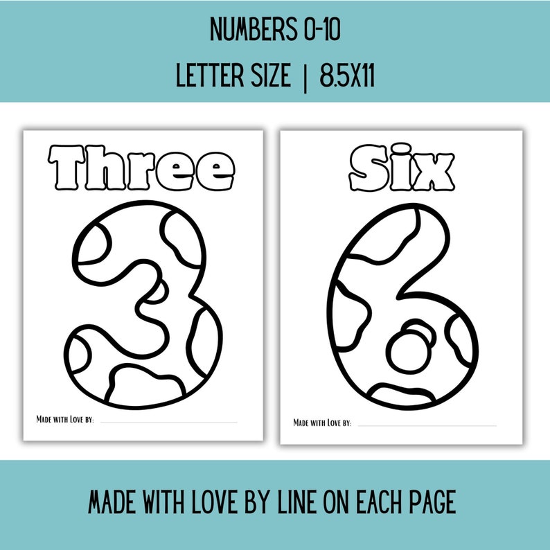 Baby's First Book of Numbers Baby Shower Coloring Book Sheet Pages ...