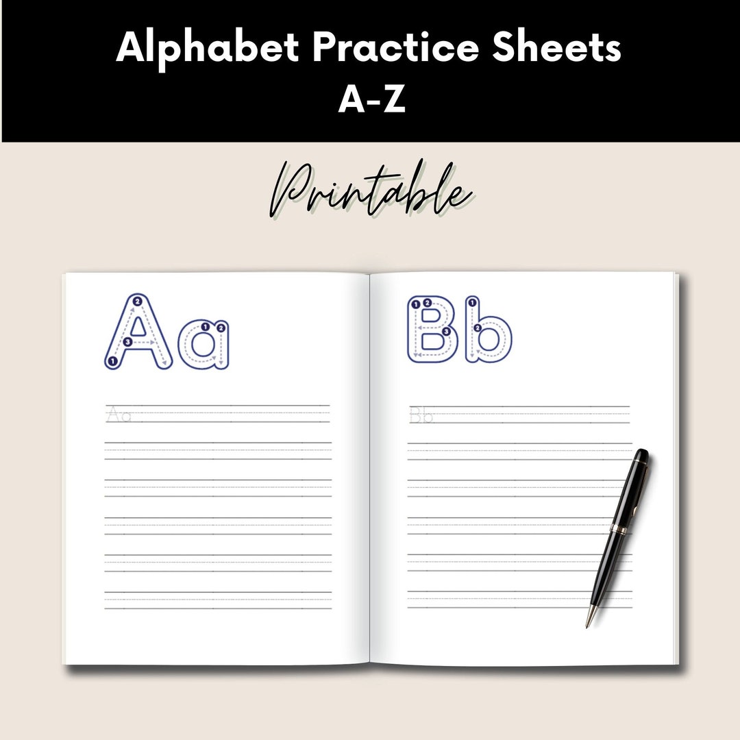 Alphabet Practice Sheets Letter Tracing Worksheets Alphabet Writing ...