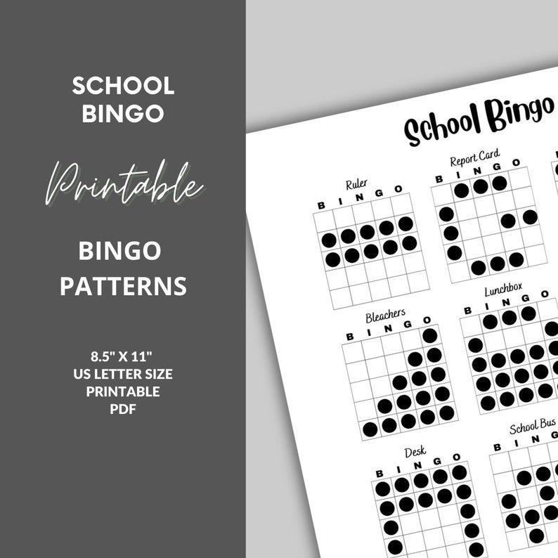 Bingo Patterns | School Bingo | Printable Bingo Games | Bingo Game ...