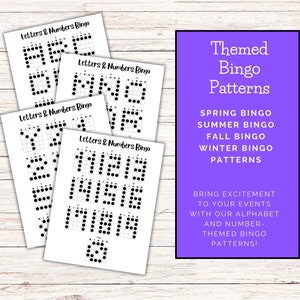 Bingo Patterns - Letters & Numbers Bingo Patterns! Four Pages of 12 ...