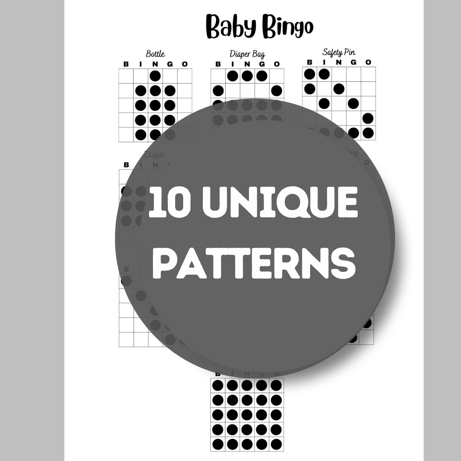 Bingo Patterns | Baby Bingo | Printable Bingo Games | Bingo Game ...