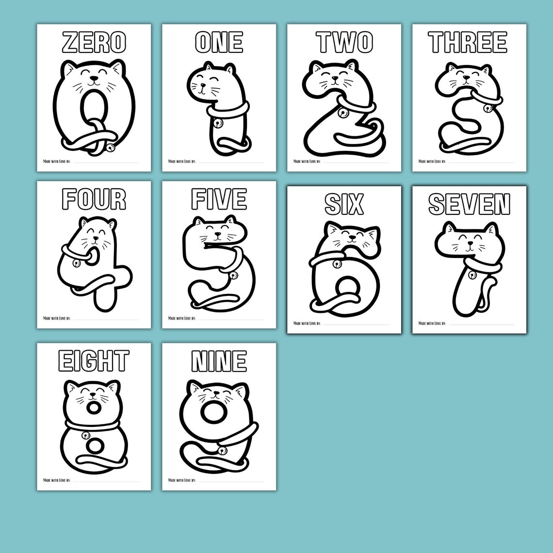 Baby's First Book of Numbers Baby Shower Coloring Book Sheet Pages ...