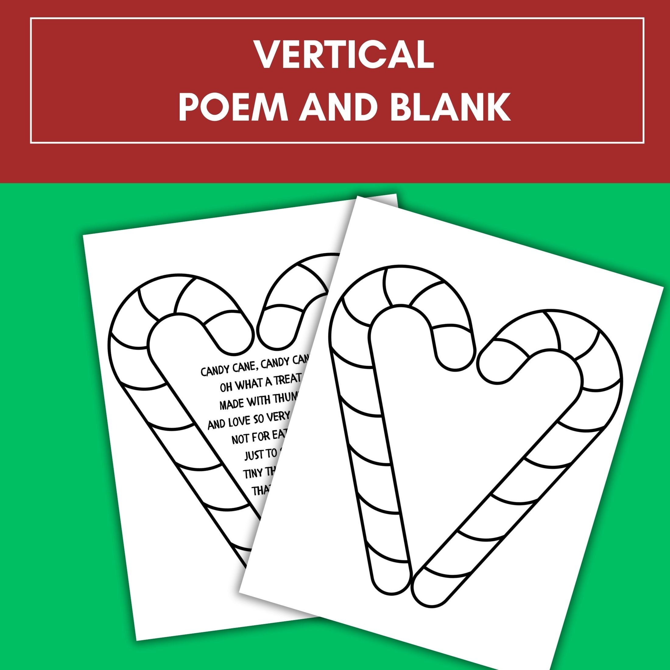 Candy Cane Thumbprint Craft, Candy Cane Craft, Christmas Craft ...