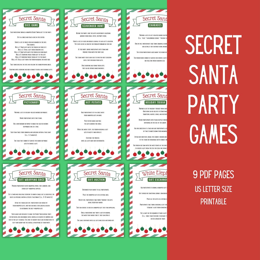 Secret Santa Party Games | Secret Santa Party | Secret Santa Reveal ...