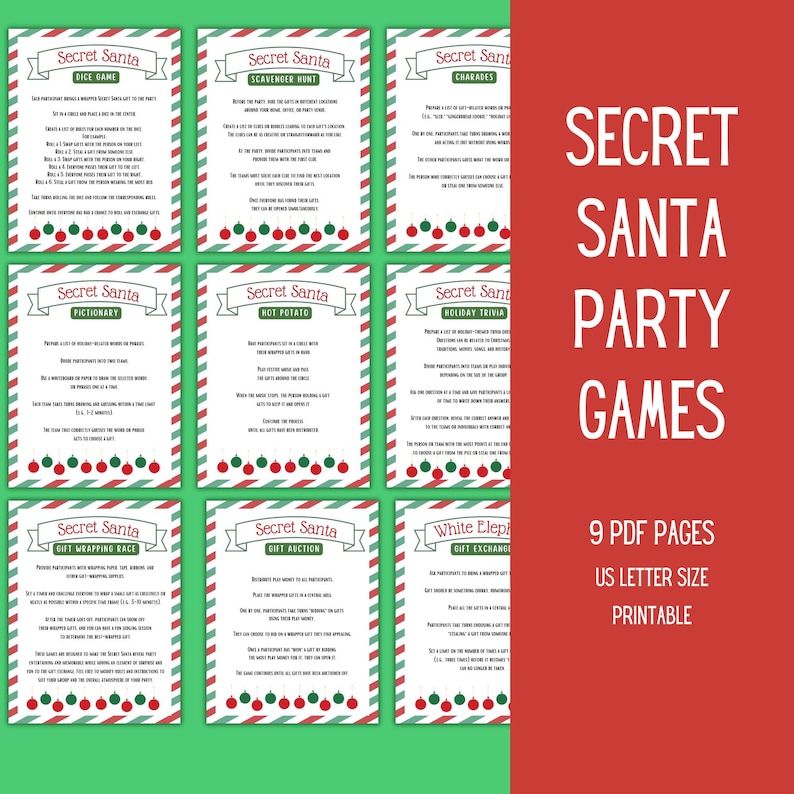 Secret Santa Party Games | Secret Santa Party | Secret Santa Reveal ...
